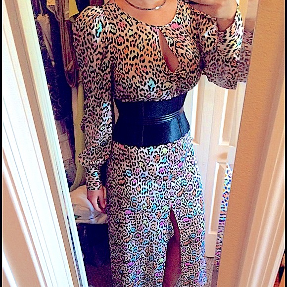 BCBGMaxAzria | Dresses | Bcbg Silky Multicolored Cheetah Maxi | Poshmark